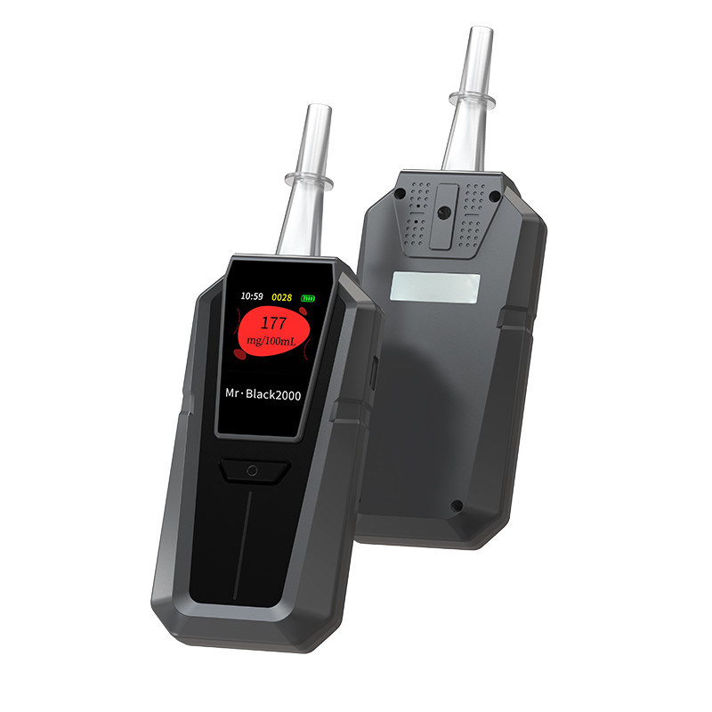 Dark Gray Alcohol Breathalyzer Tester Machine 100 Storage For Lung ...